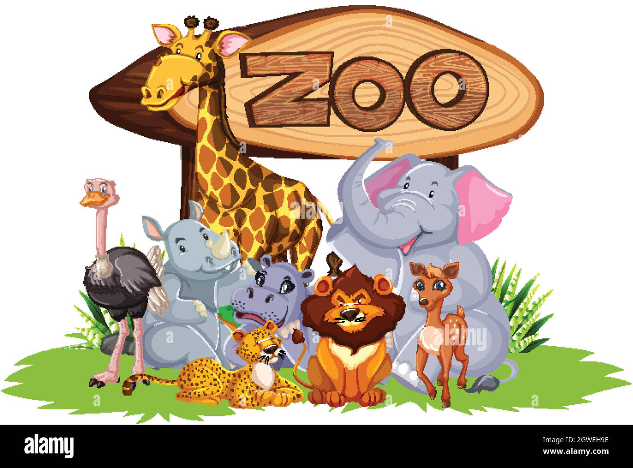 Group of rhino Stock Vector Images - Alamy