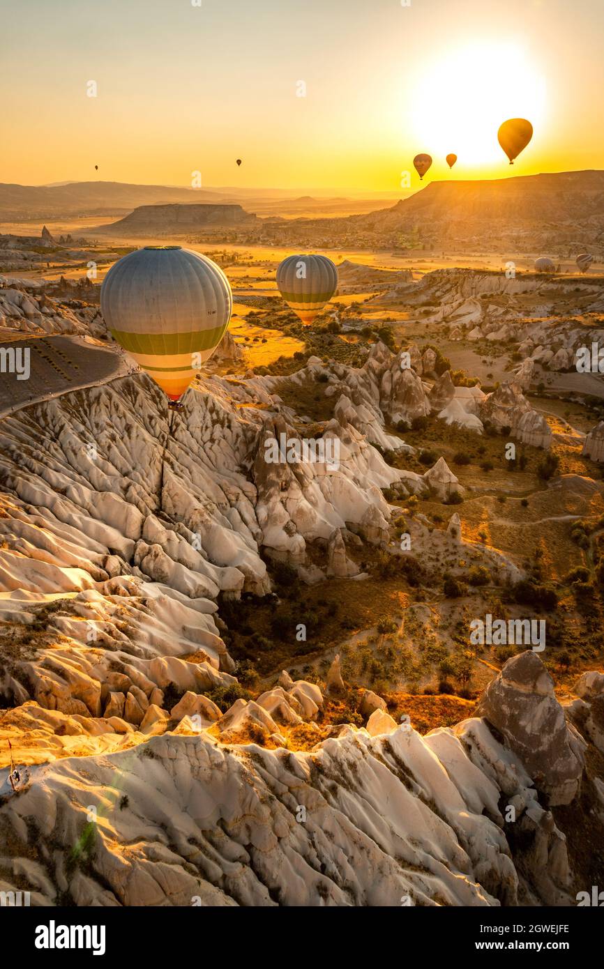 A close up shot in the sky, top view from a parachute of an amazing ...