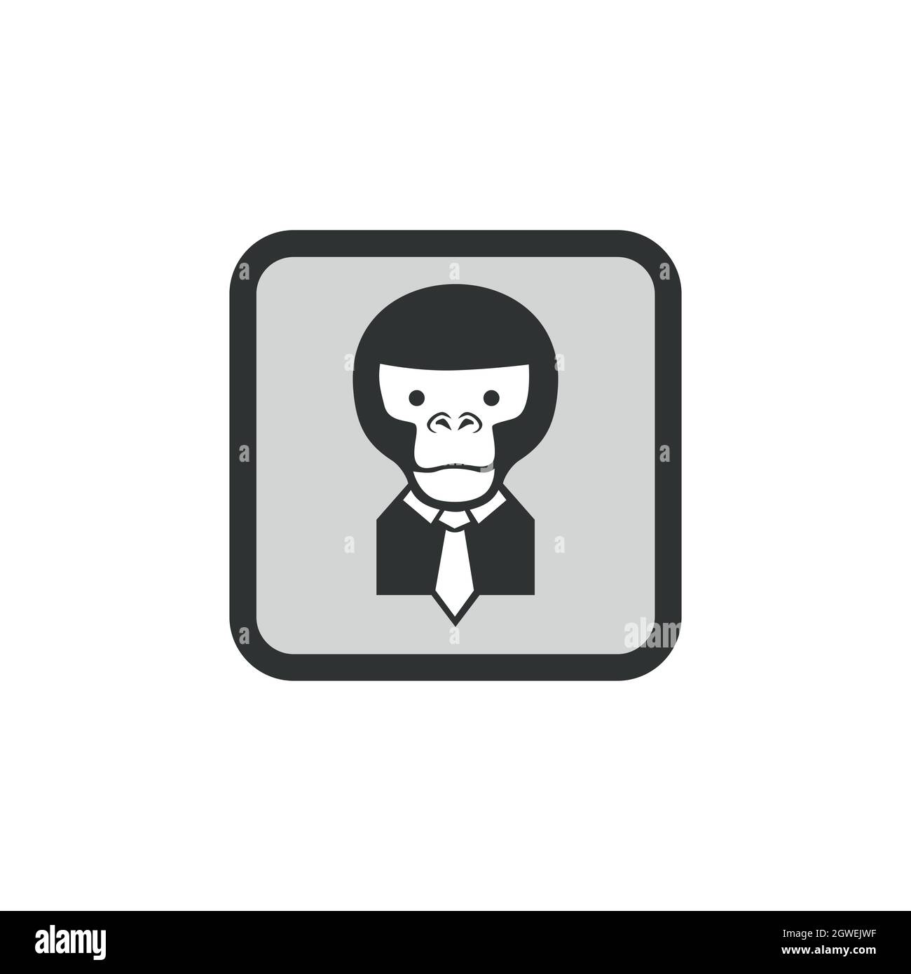 working monkey logo icon flat vector concept graphic design Stock ...
