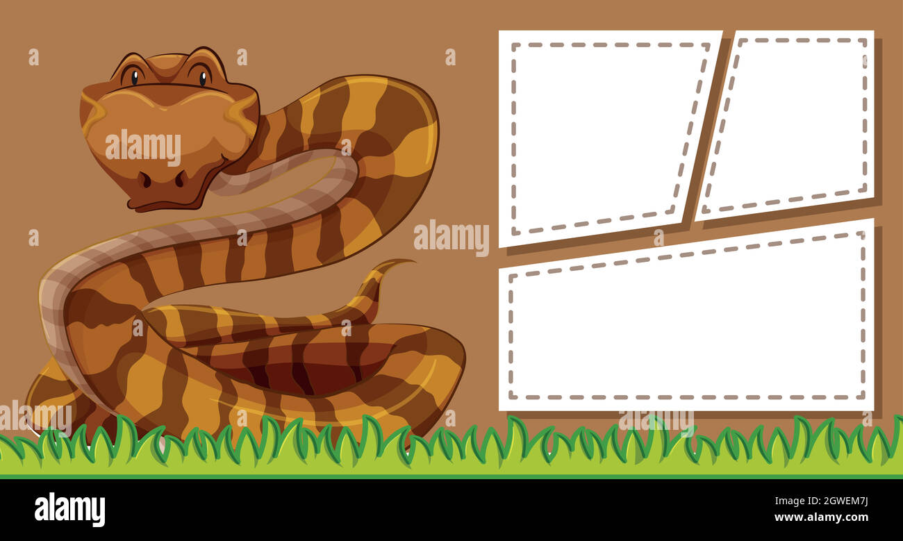 Brown snake frame background Stock Vector Image & Art - Alamy