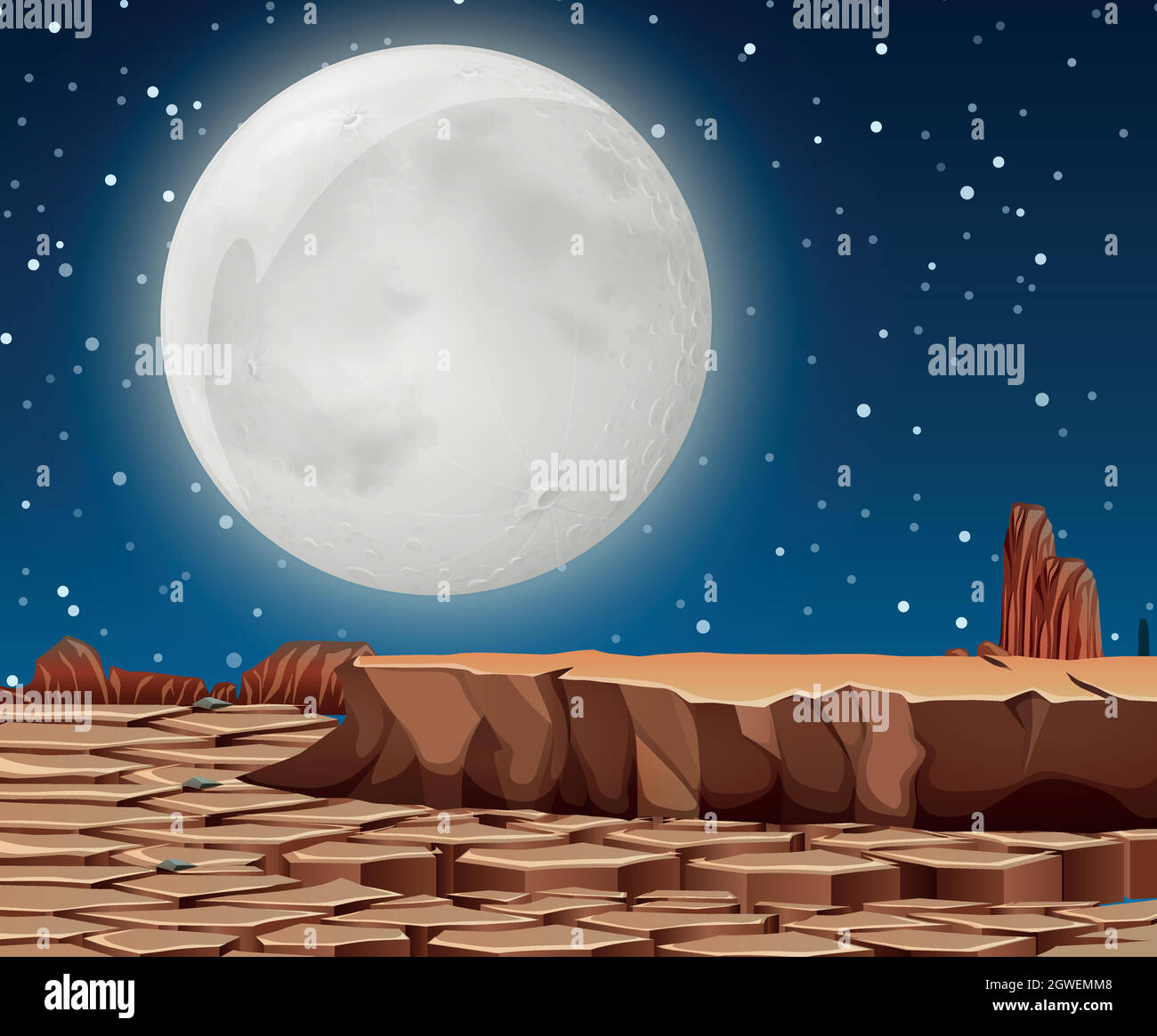 A dry land scene Stock Vector Image & Art - Alamy