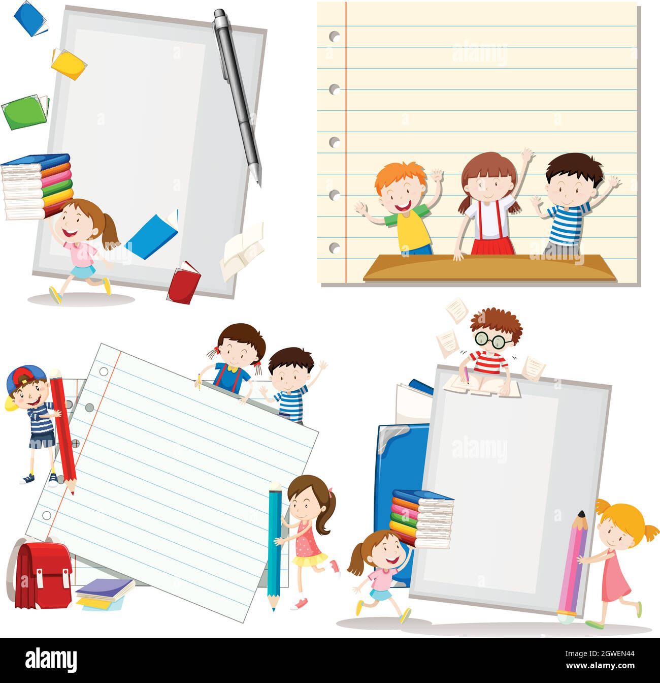 Children paper Stock Vector Images - Alamy