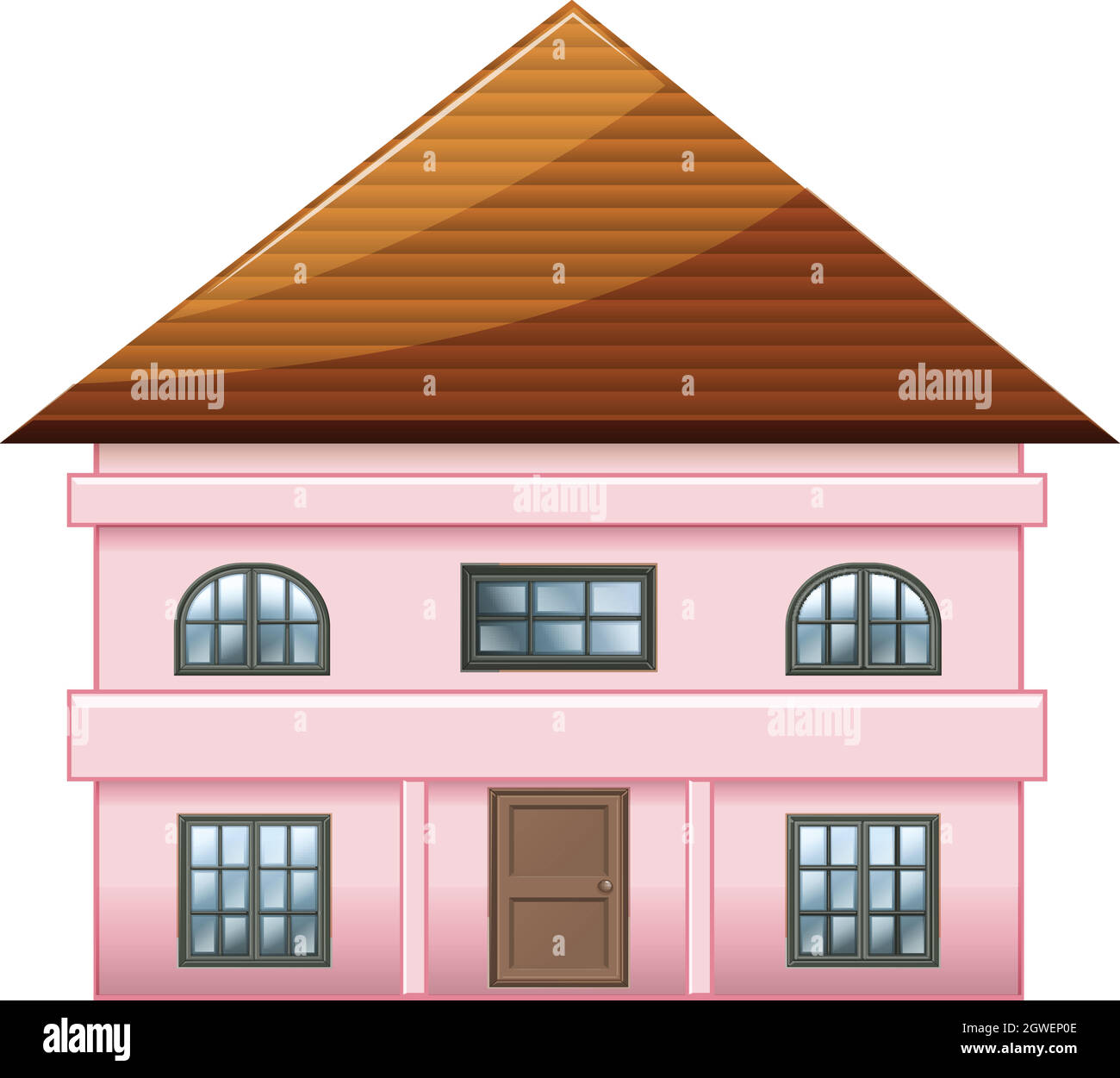 A single detached pink house Stock Vector Image & Art - Alamy