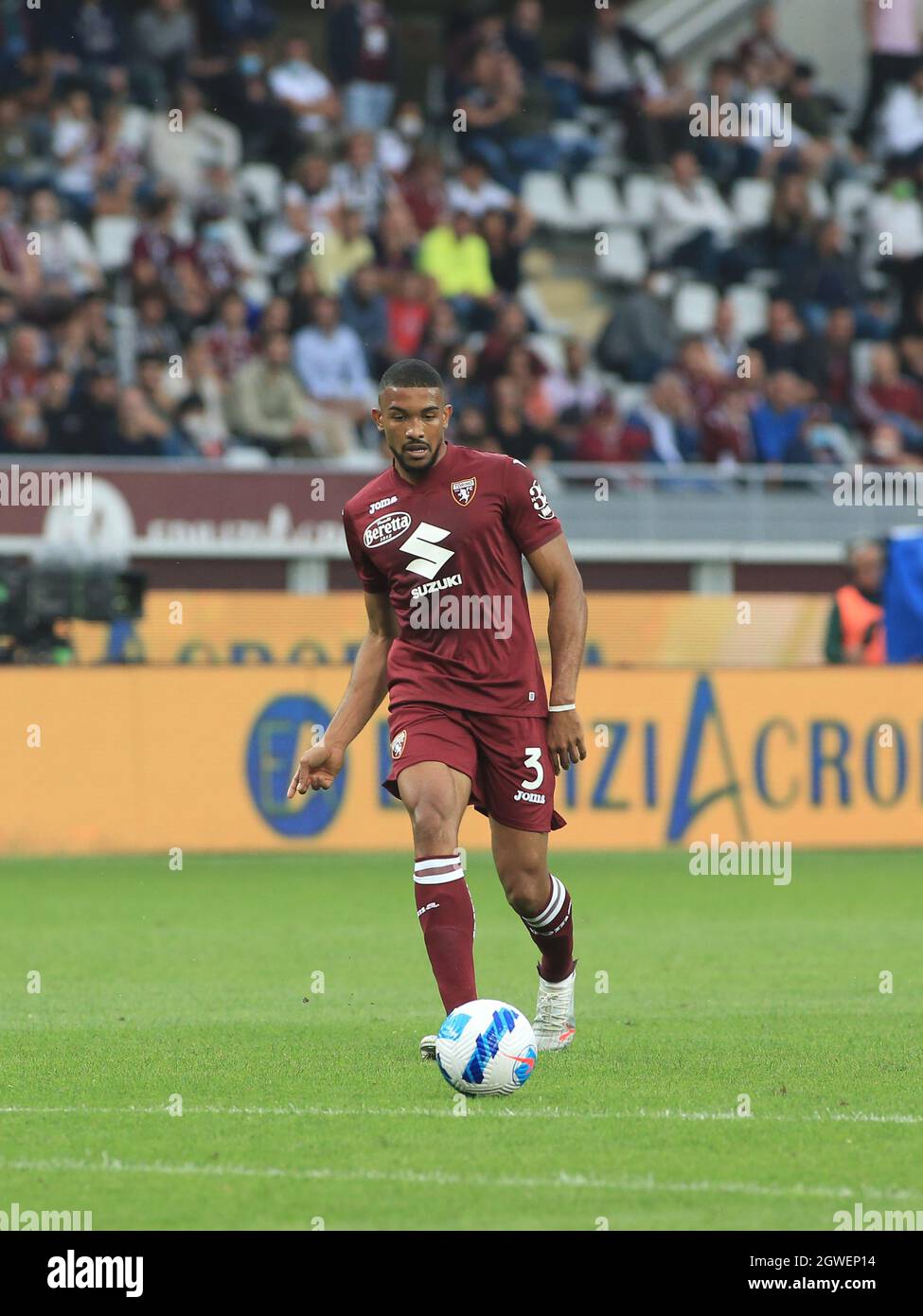 Turin, Italy. 02nd Oct, 2021. Gleison Bremer (Torino FC) during Torino ...