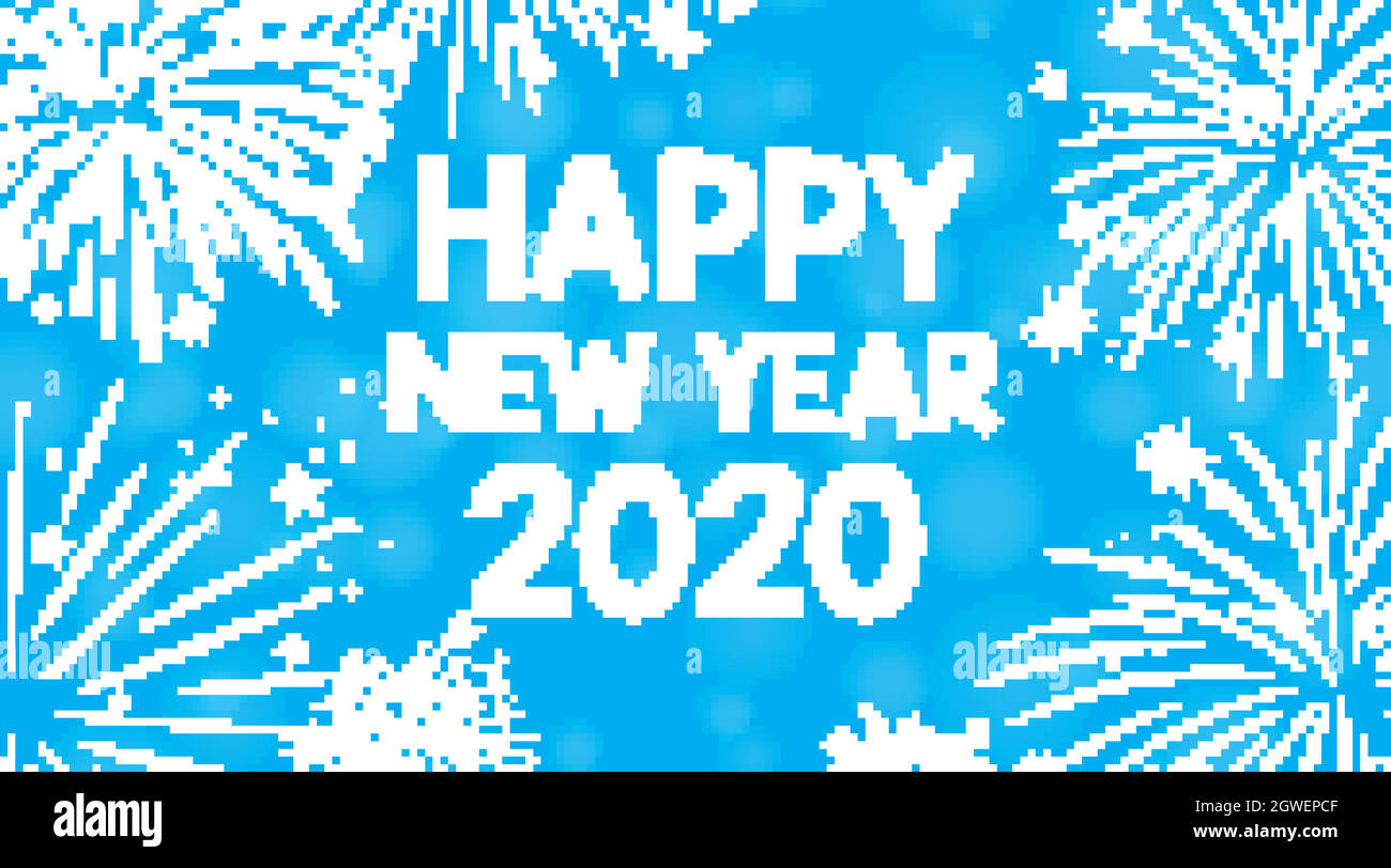 Happy new year background design in blue Stock Vector Image & Art - Alamy