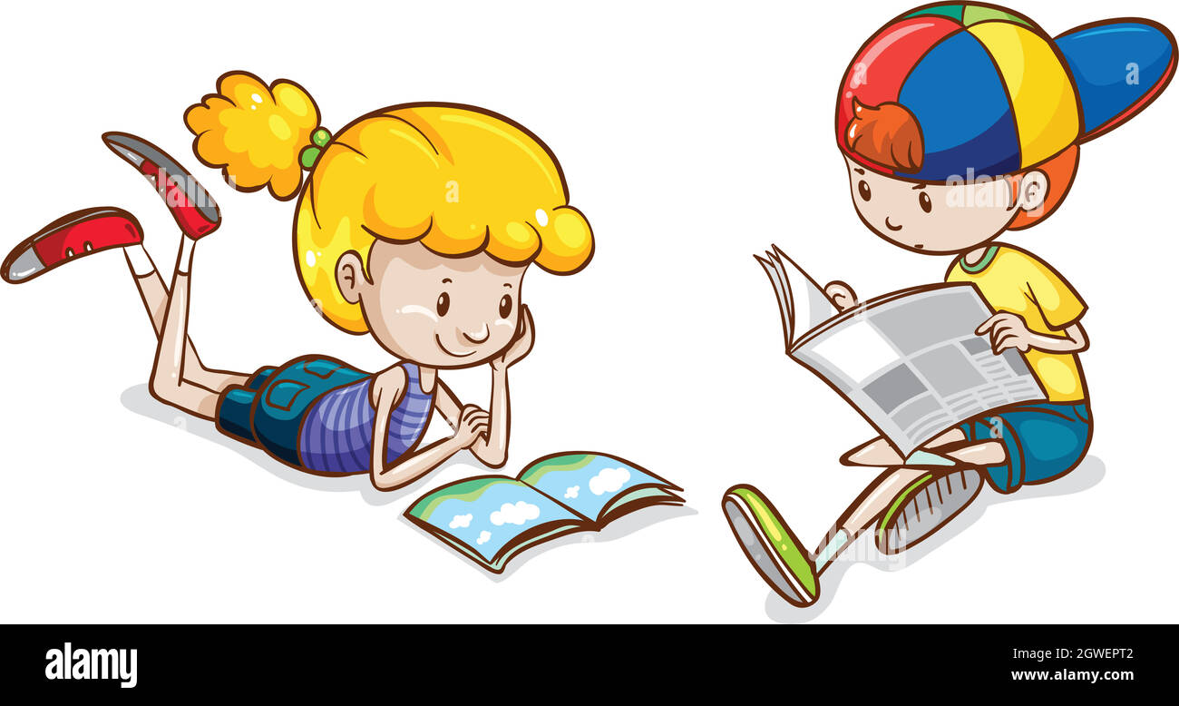 Boy woman read Cut Out Stock Images & Pictures - Alamy