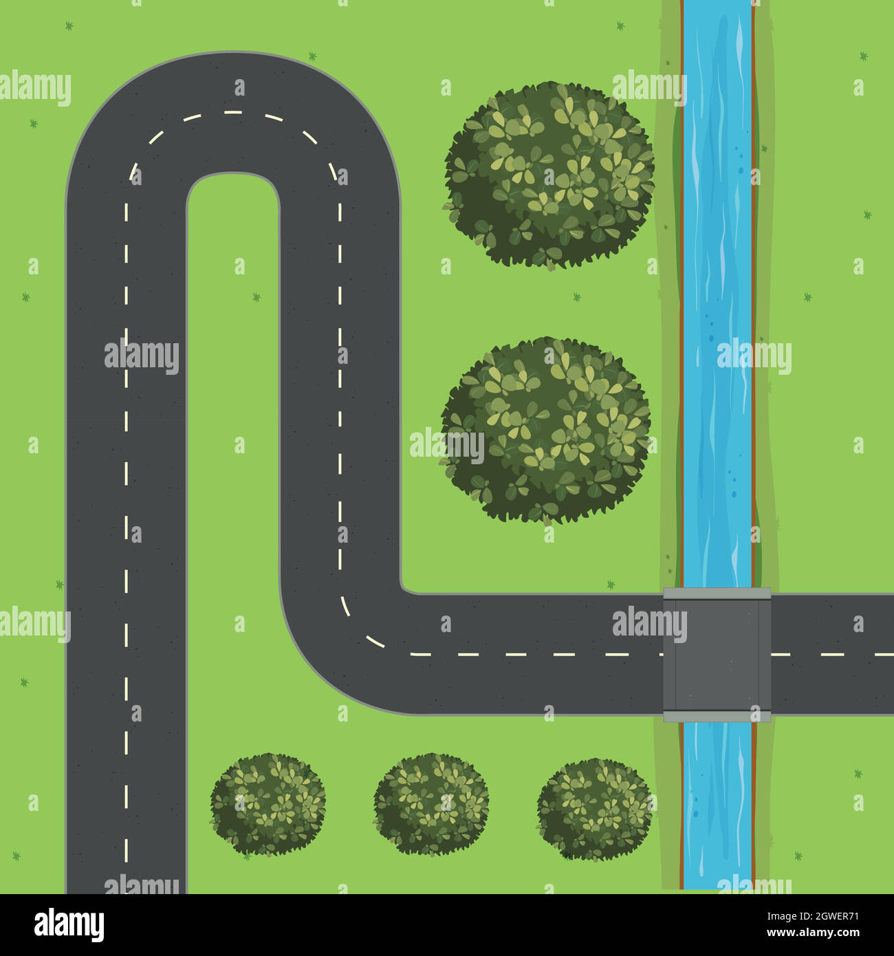 Above the river Stock Vector Images - Alamy