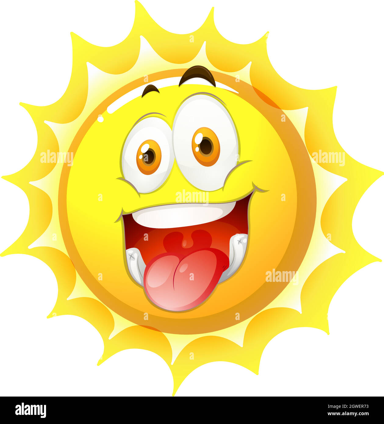Sun with happy face Stock Vector Image & Art - Alamy