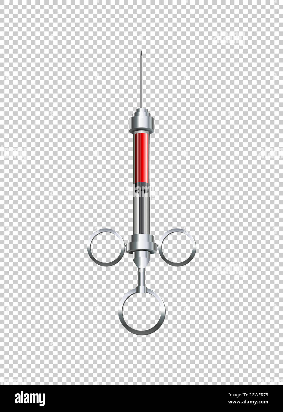 Syringe with red injection Stock Vector Images - Alamy