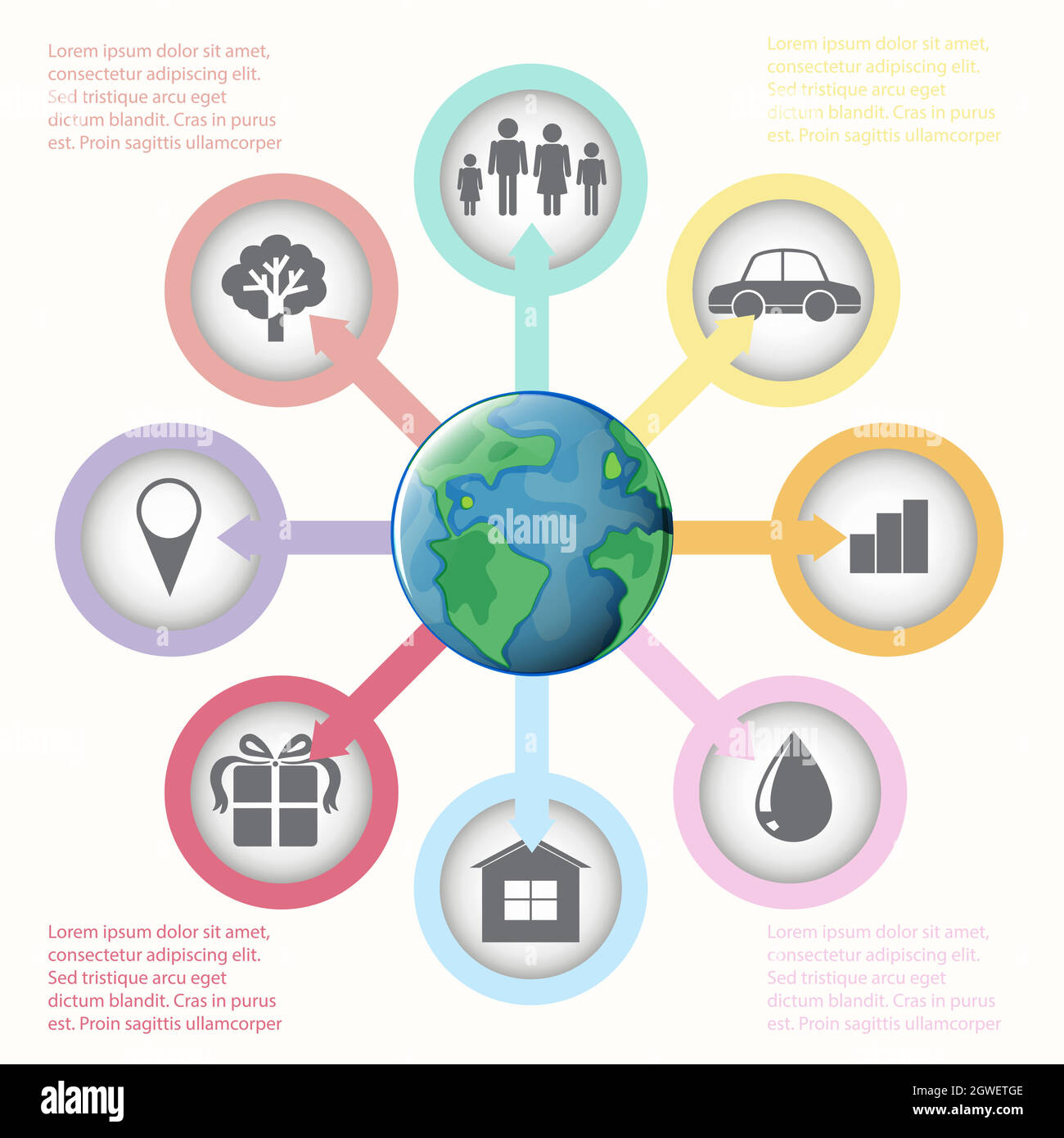 A graph showing the globe Stock Vector Image & Art - Alamy