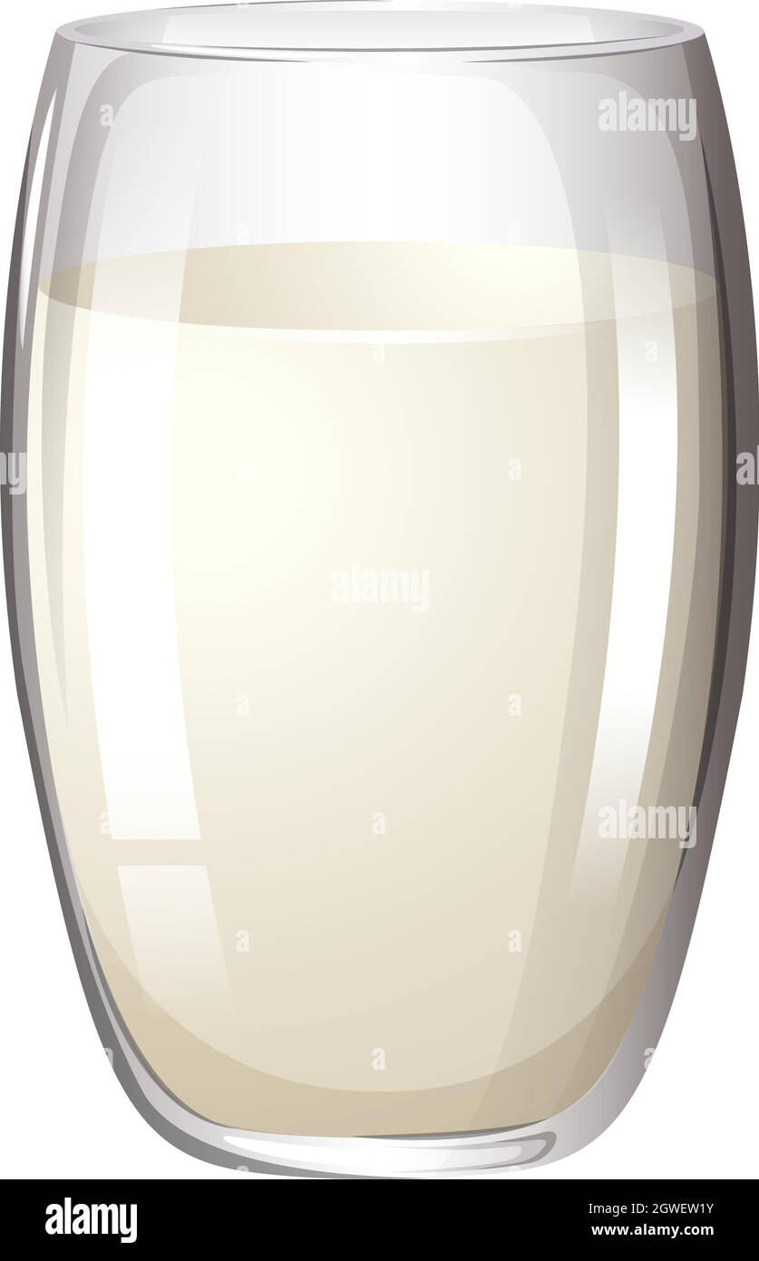 Glass full fresh milk Stock Vector Images - Alamy