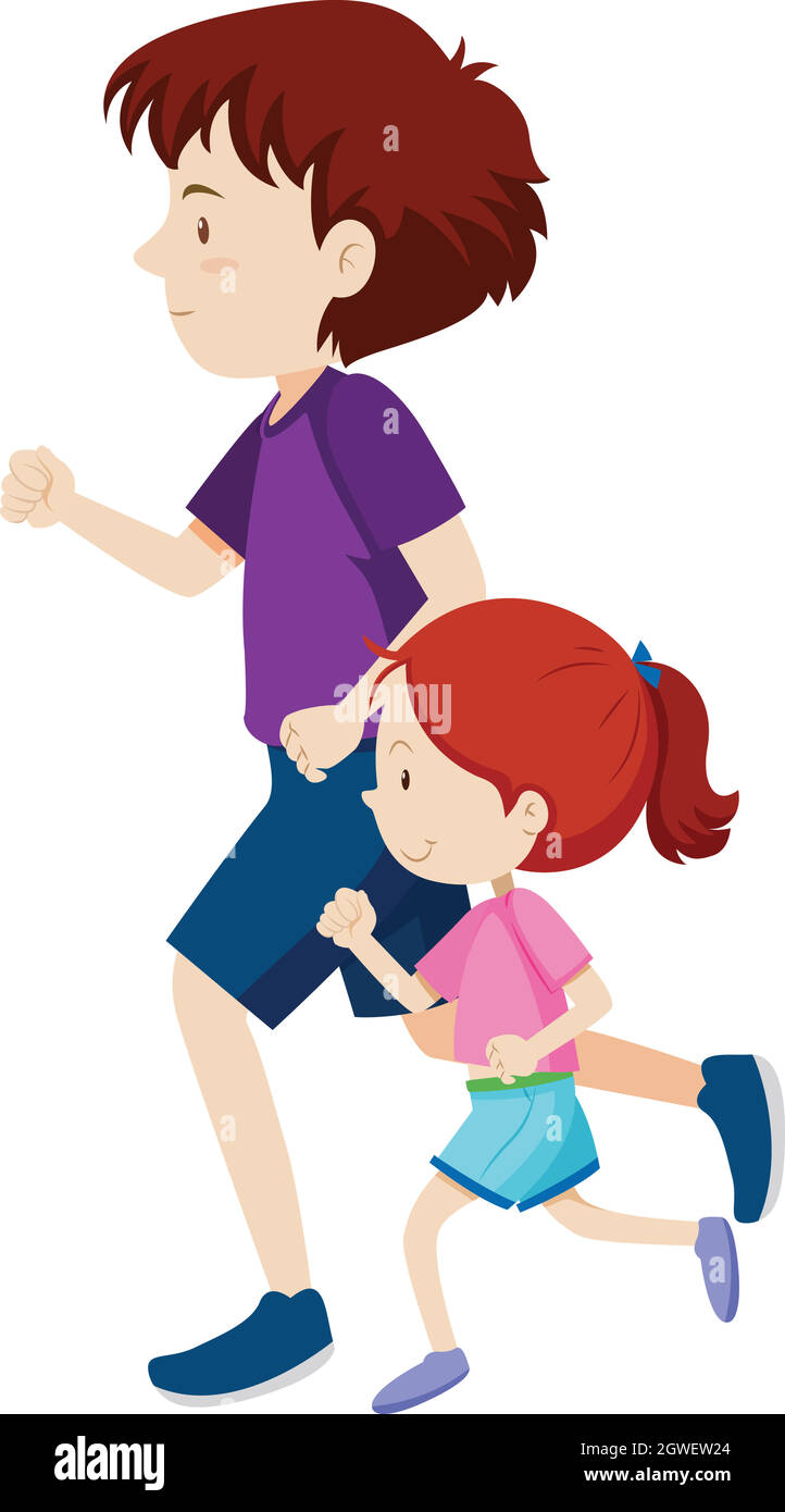 Woman out for a run Stock Vector Images - Alamy