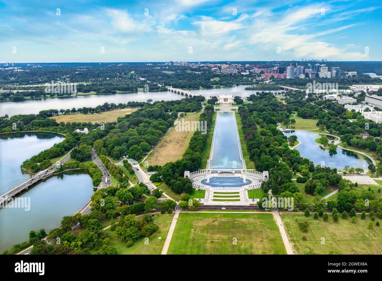 Aerial view of Lincoln memorial in Washington DC - USA Stock Photo - Alamy