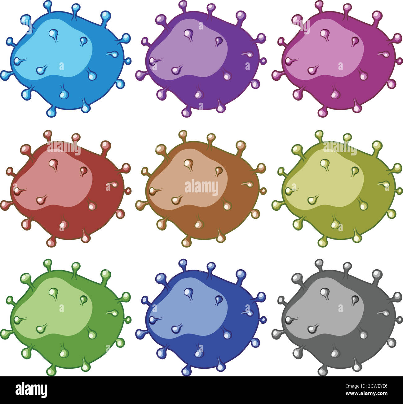 Cartoon germs Stock Vector Images - Alamy