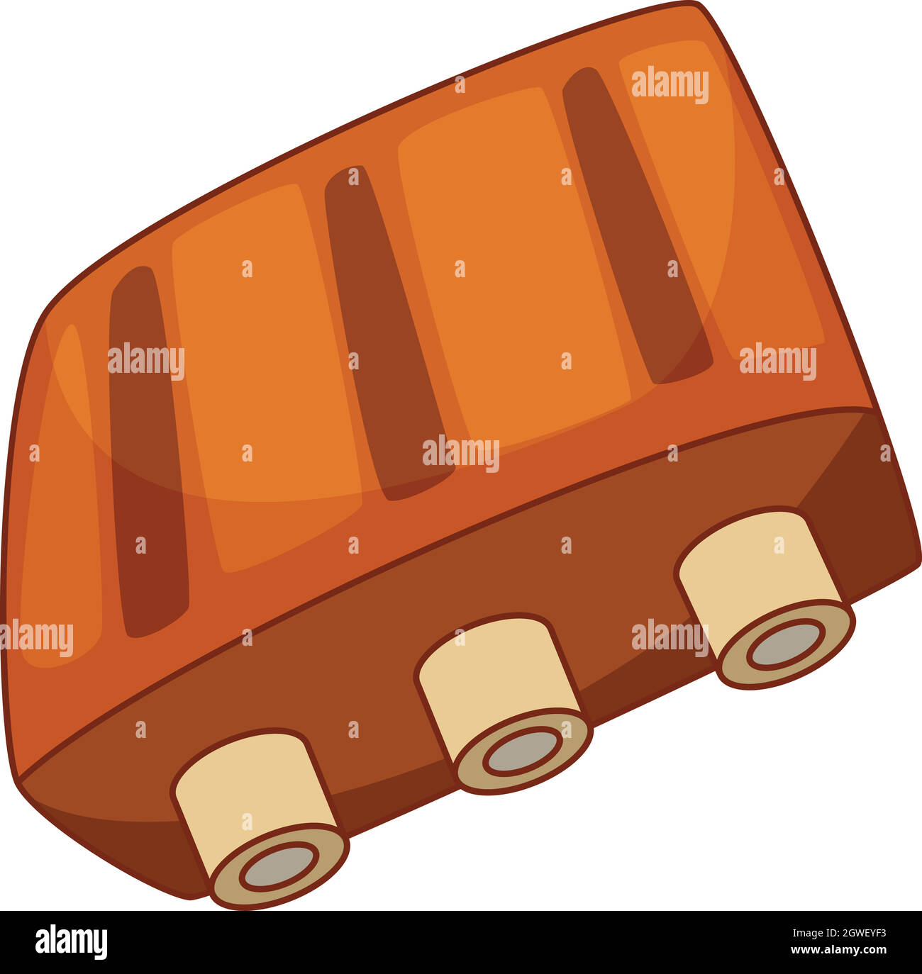 Grilled barbecue pork ribs Stock Vector Images - Alamy