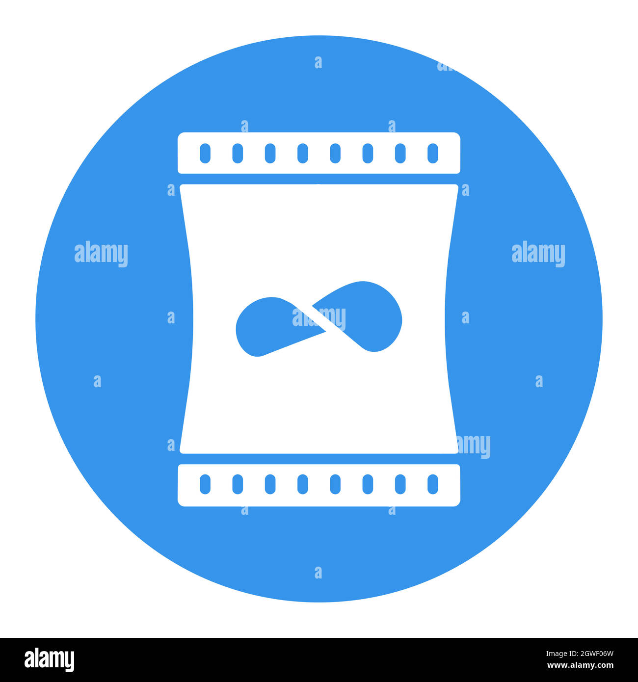 White chip bag symbol icon hi-res stock photography and images - Alamy