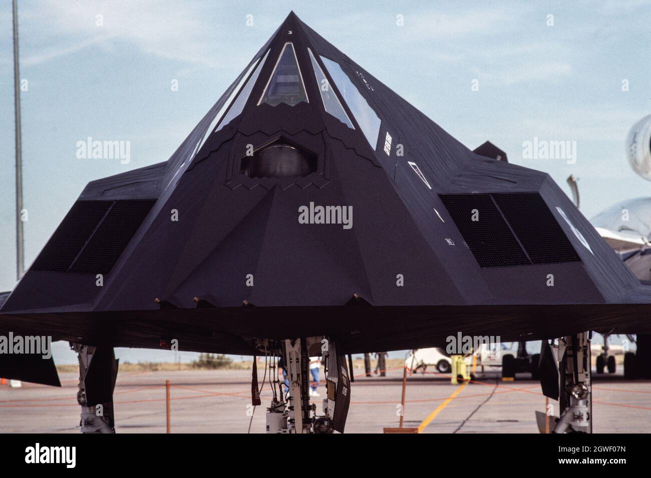 A U.S. Air Force Lockheed F-117A Night Hawk stealth attack aircraft on ...