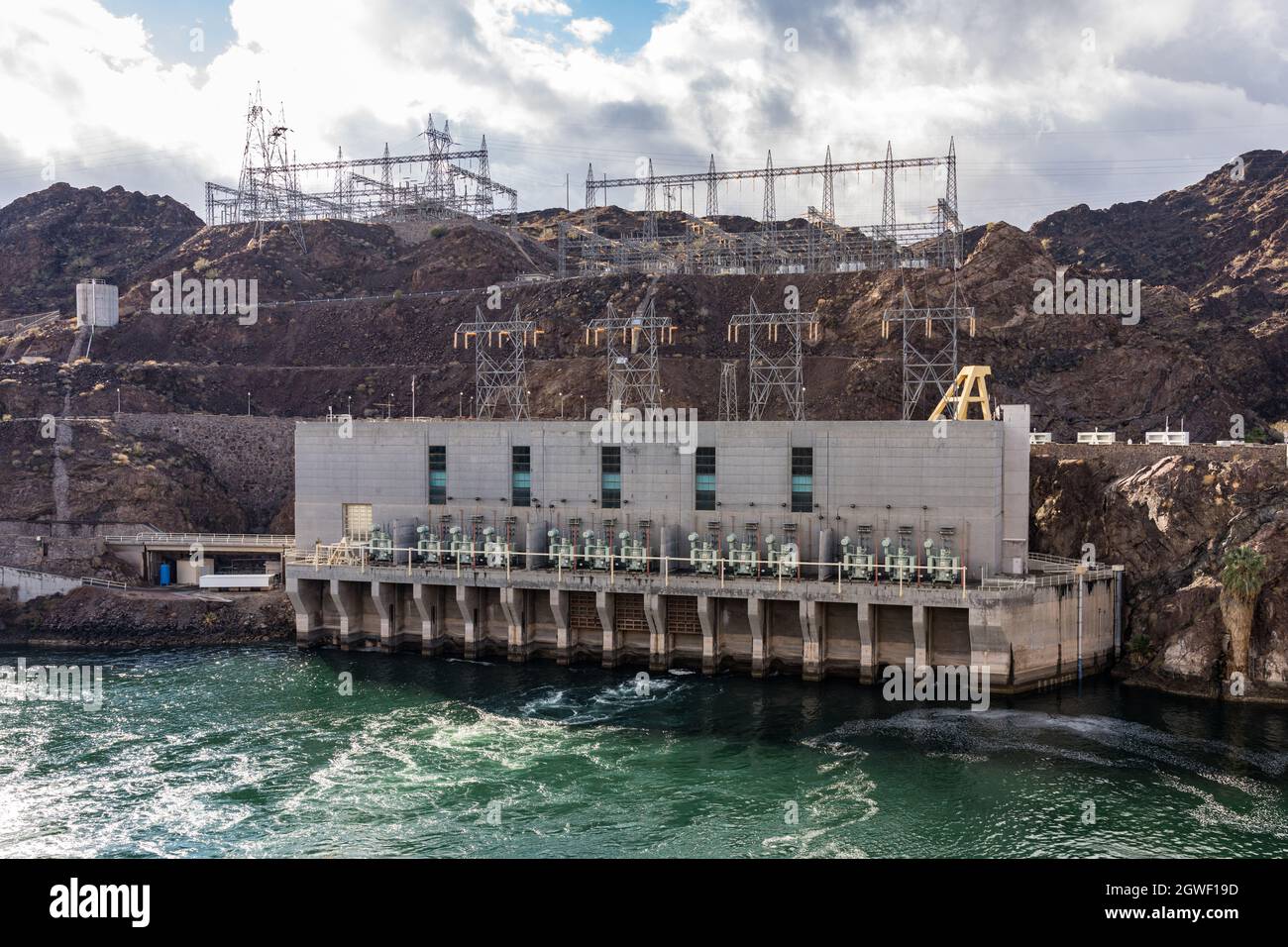 The power-generation plant at the Parker Dam on the California side of ...
