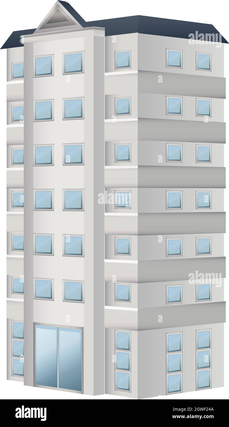 Apartment building exterior view Cut Out Stock Images & Pictures - Alamy
