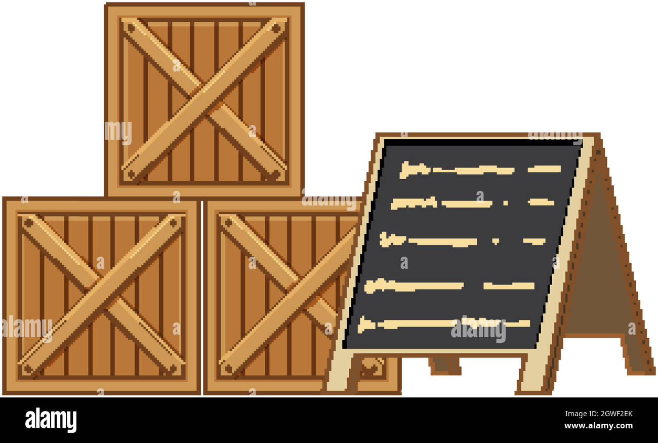 Black crates Stock Vector Images - Alamy