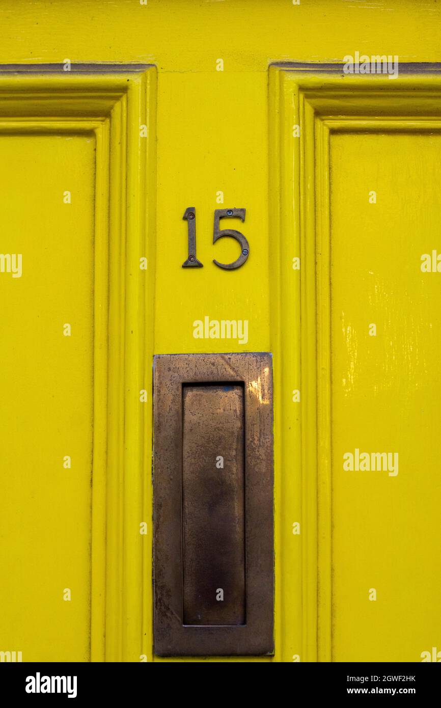 Old Yellow Sign A Wooden Door High Resolution Stock Photography and ...