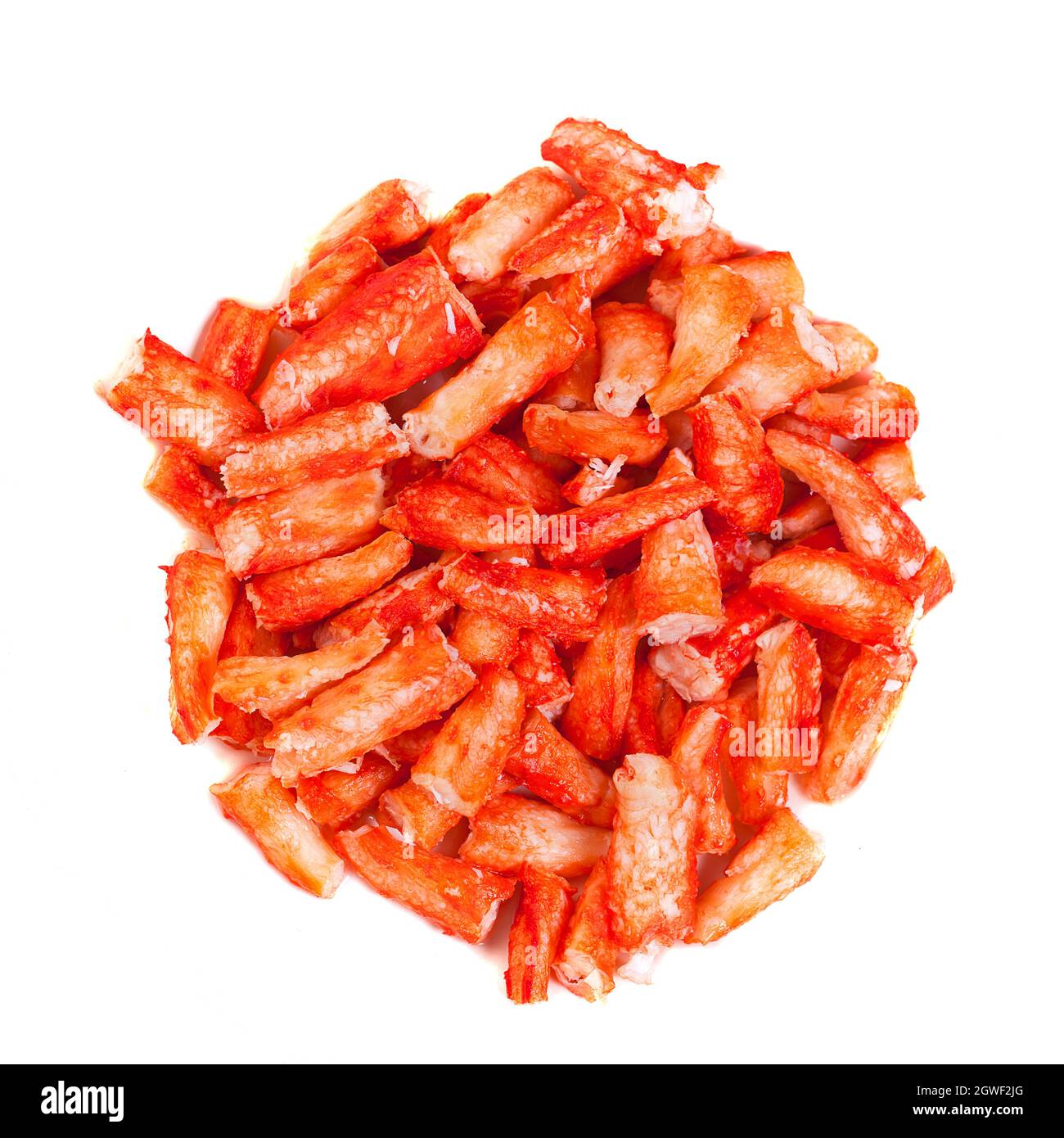 Red crab meat top view Stock Photo - Alamy