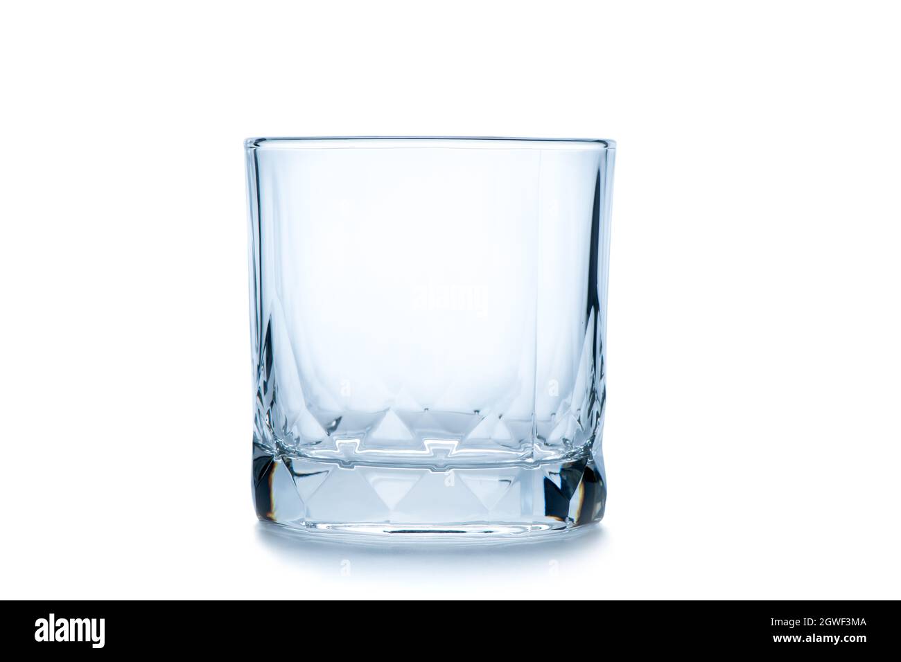 Empty Rock Glass Or Old Fashioned Glass Isolated On White Background Glassware Concept Stock