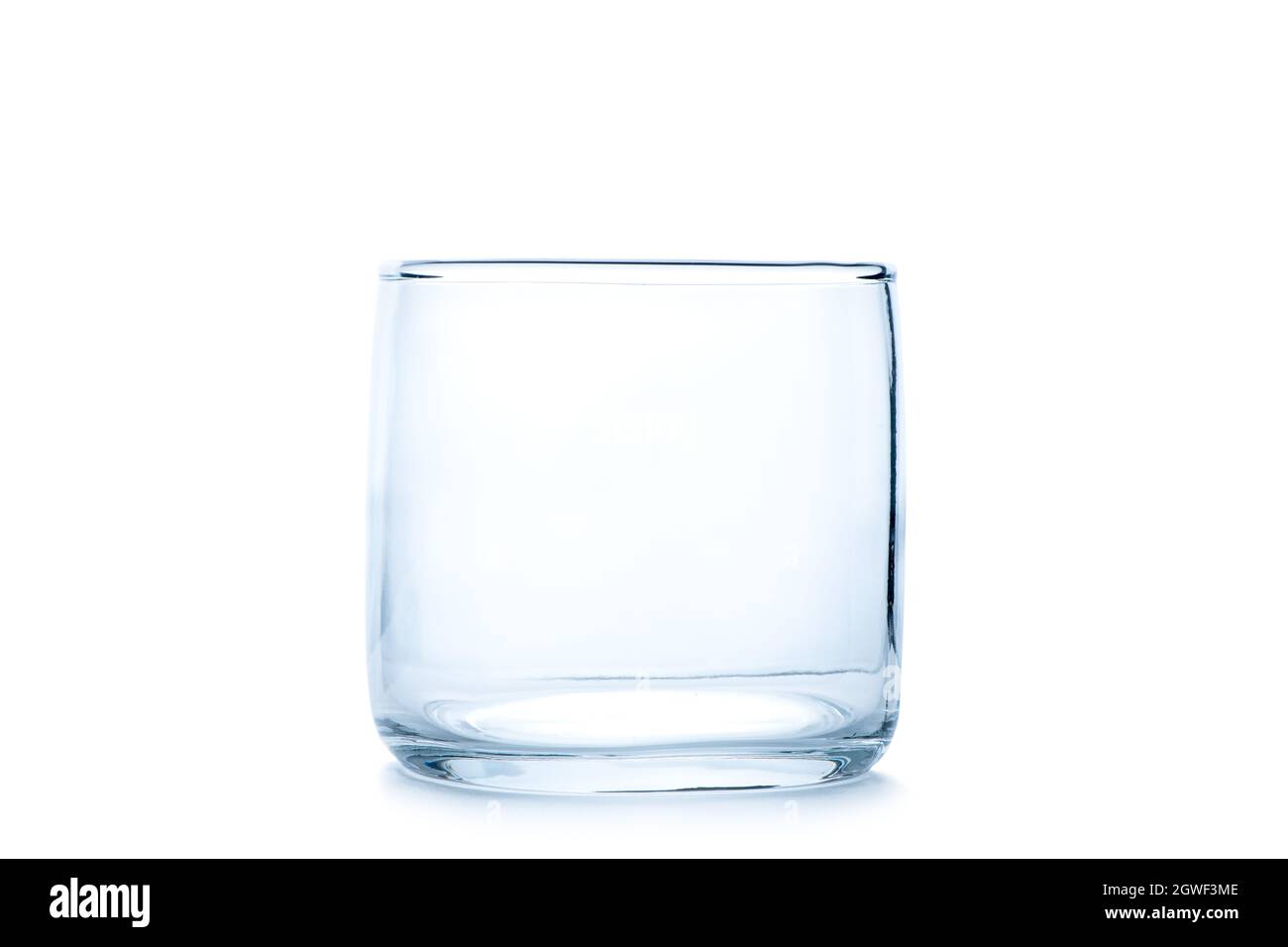 empty Rock glass or Old Fashioned glass isolated on white background ...