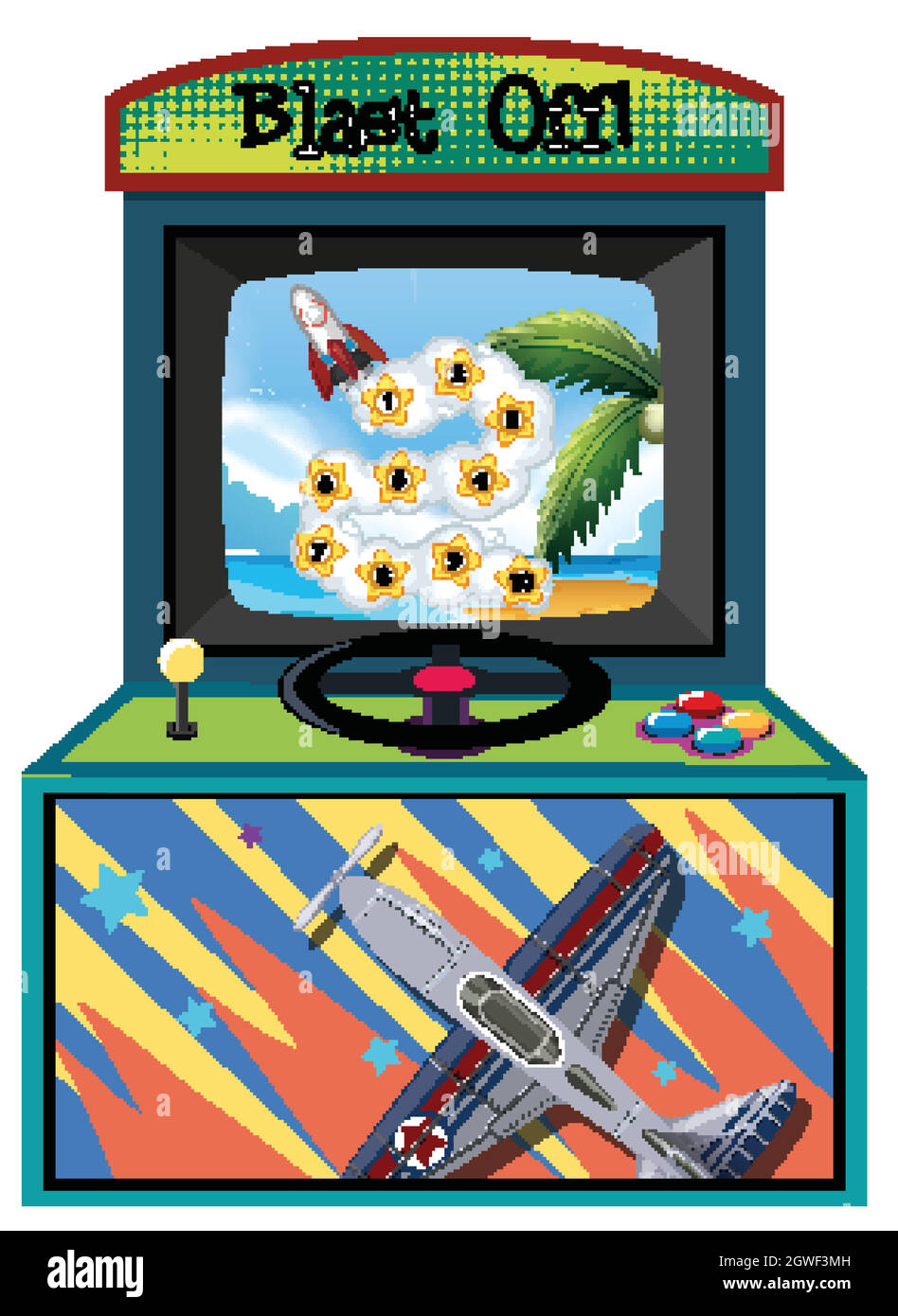 Game machine for counting numbers on isolated background Stock Vector ...