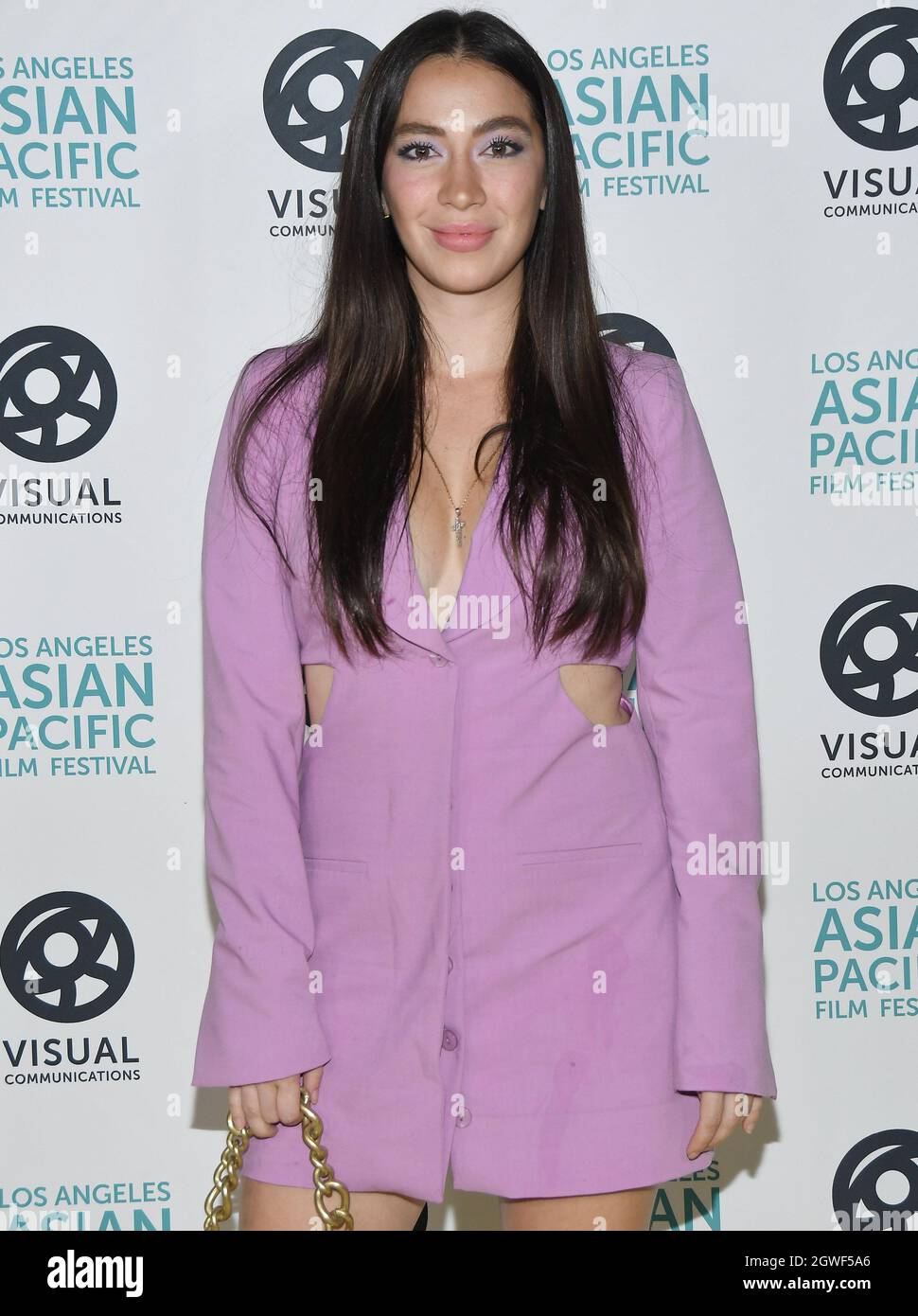 Madeleine Humphries arrives at the 2021 Los Angeles Asian Pacific Film ...