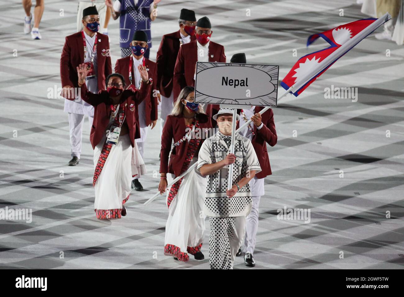 JULY 23rd, 2021 - TOKYO, JAPAN: Nepal's flag bearers Gaurika Singh and ...