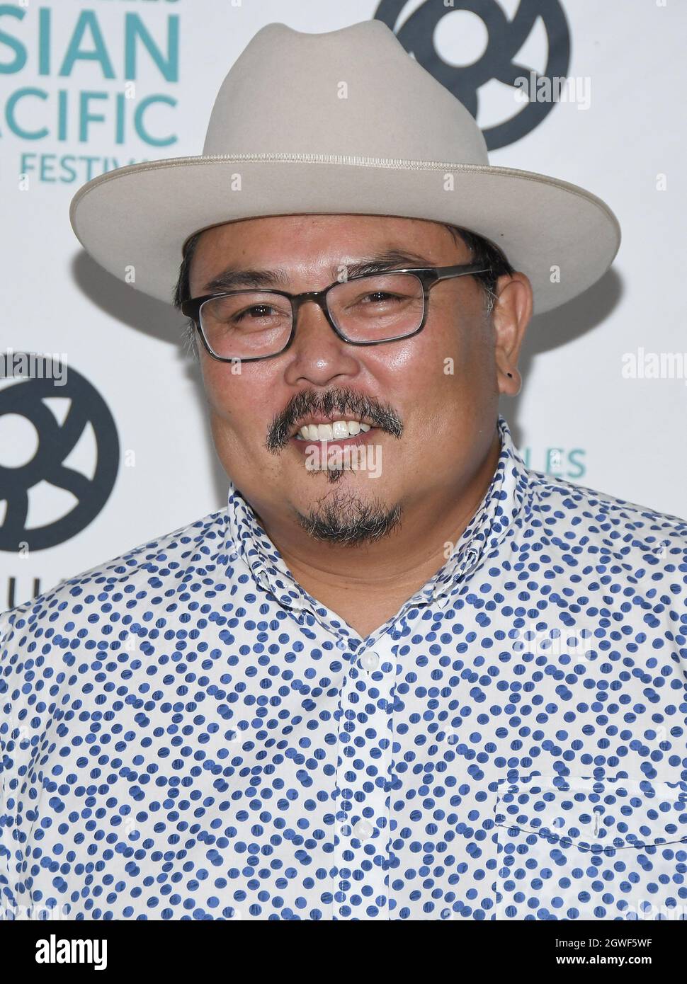 Derek Basco arrives at the 2021 Los Angeles Asian Pacific Film Festival ...
