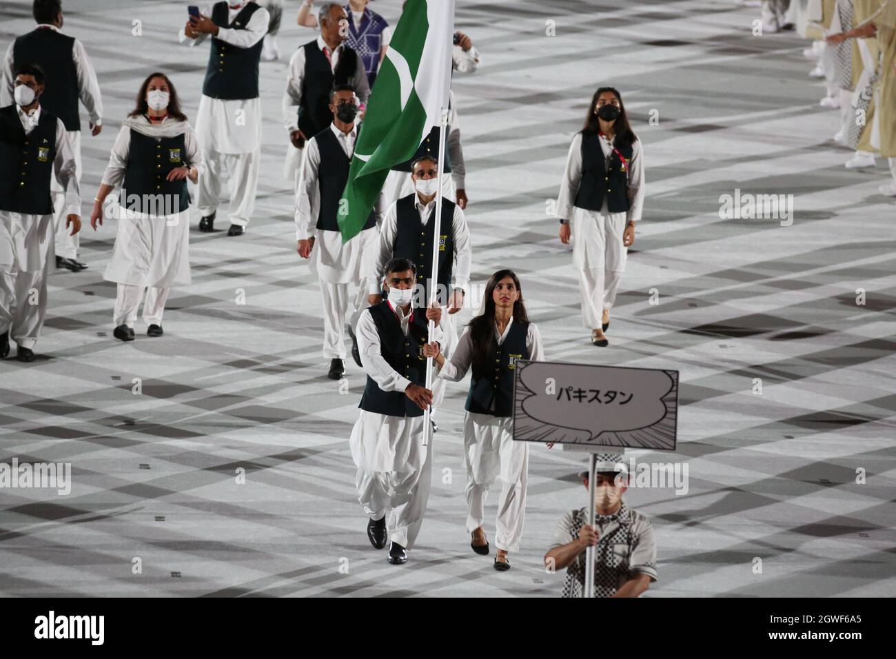 JULY 23rd, 2021 - TOKYO, JAPAN: Pakistan's flag bearers Mahoor Shahzad ...