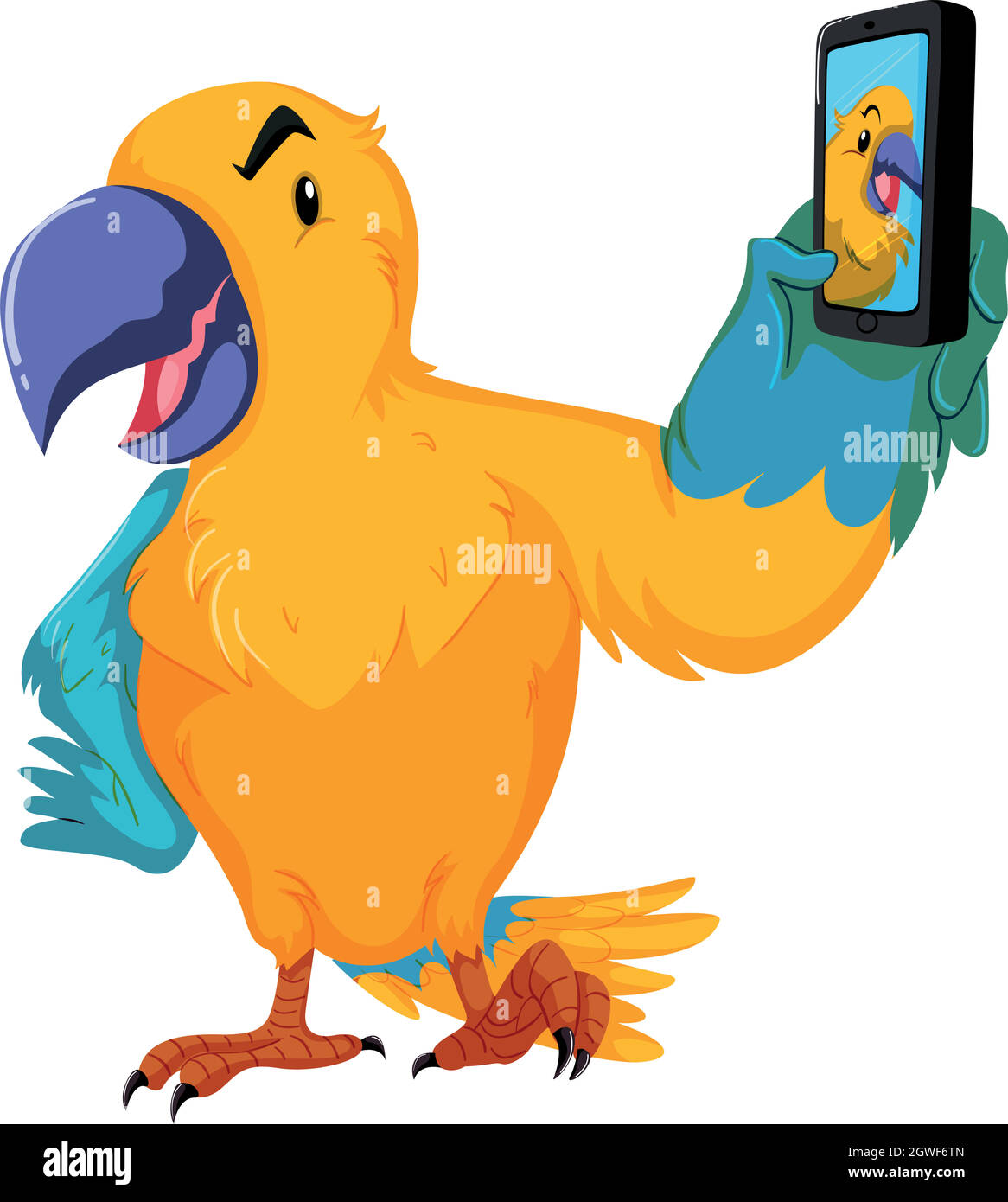 Parrot taking picture with cellphone Stock Vector Image & Art - Alamy