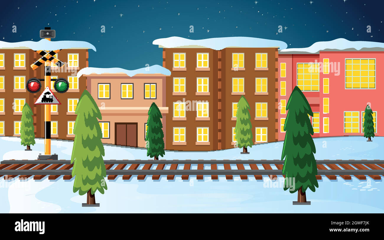 House exterior night Stock Vector Images - Alamy