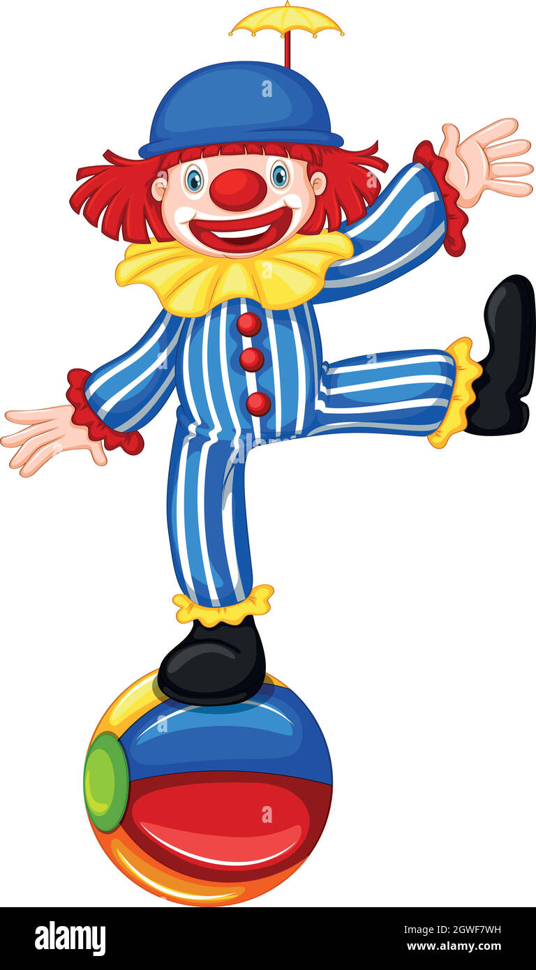 Circus clown on show Stock Vector Images - Alamy