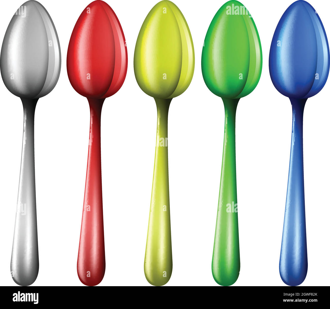 Plastic spoons background Stock Vector Images - Alamy
