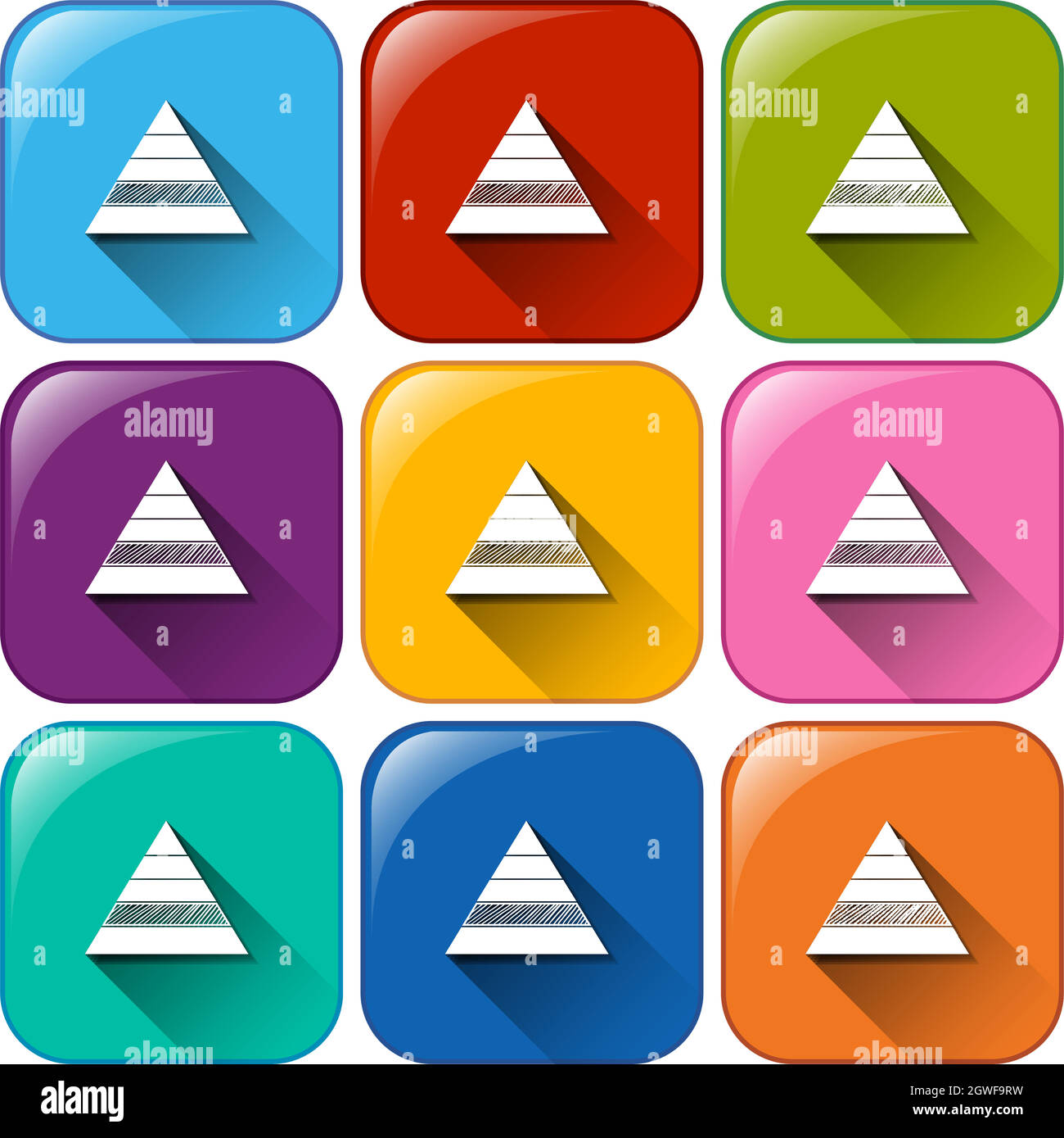 Buttons with triangular graphs Stock Vector Image & Art - Alamy