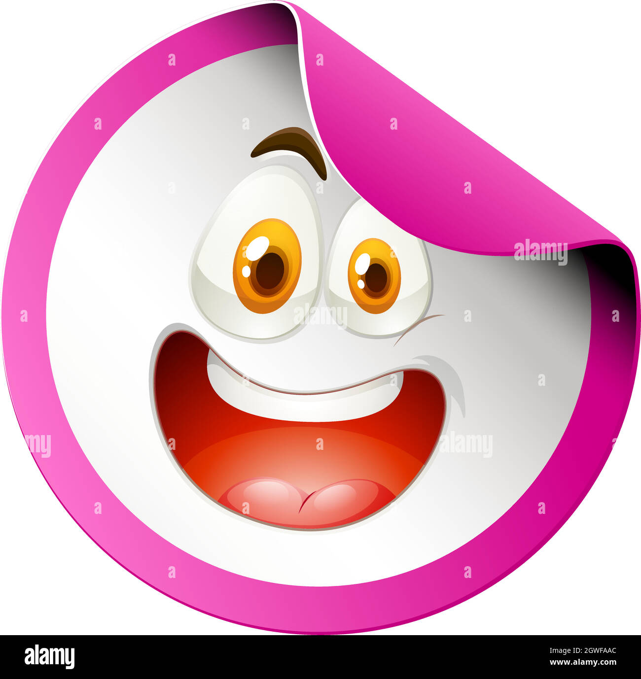 Smiling face icon on Stock Vector Images - Alamy