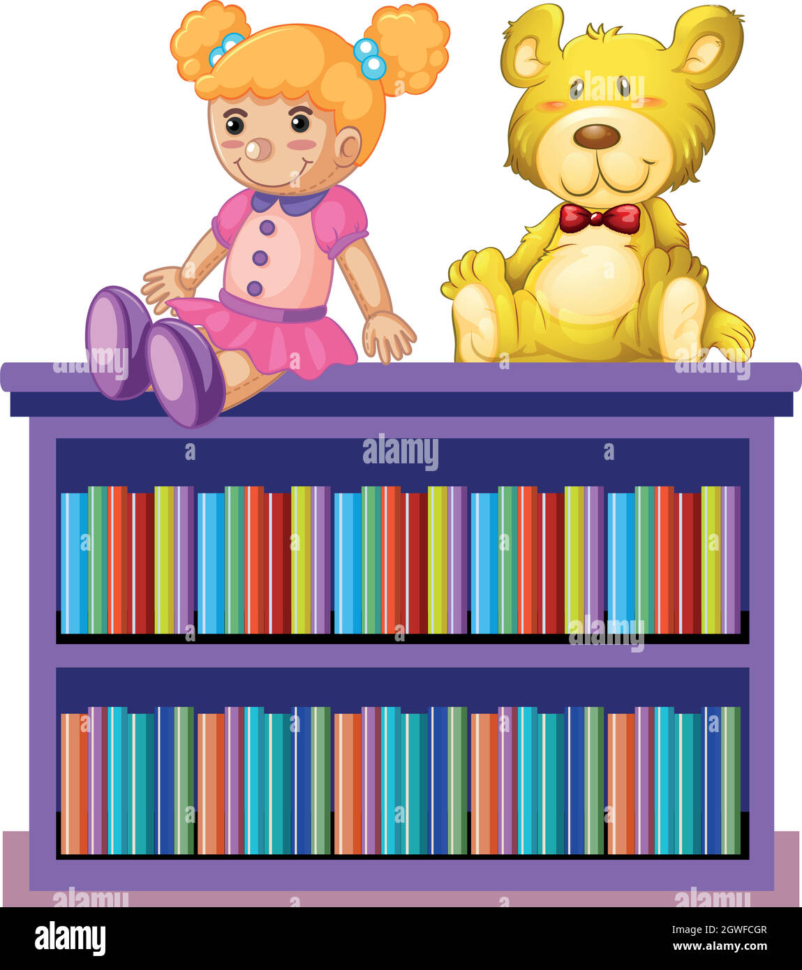 Interior light room bookshelf Stock Vector Images - Alamy