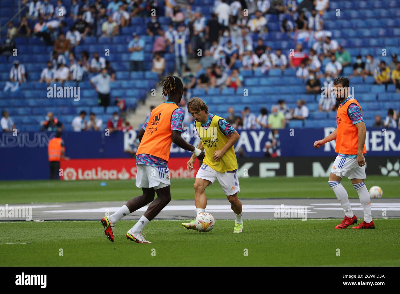 Spanish La Liga soccer match Espanyol vs Real Madrid at Español Stadium ...