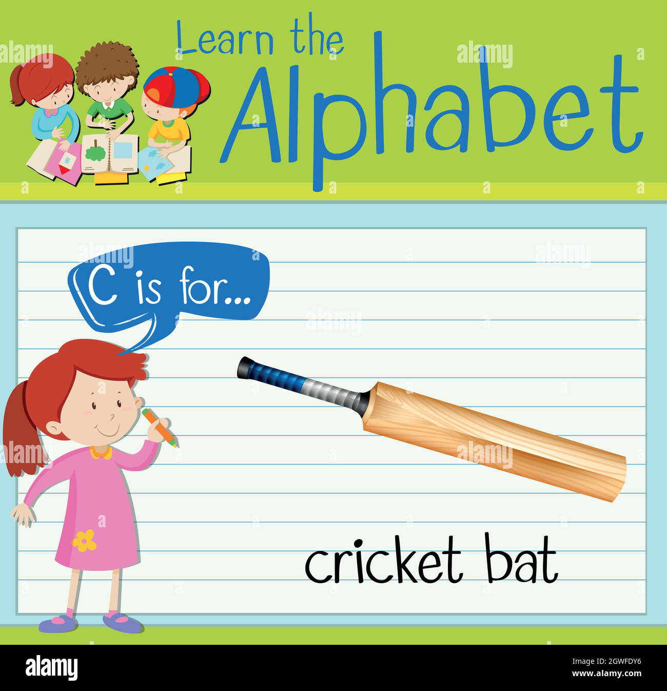 Cricket bat child Stock Vector Images - Alamy