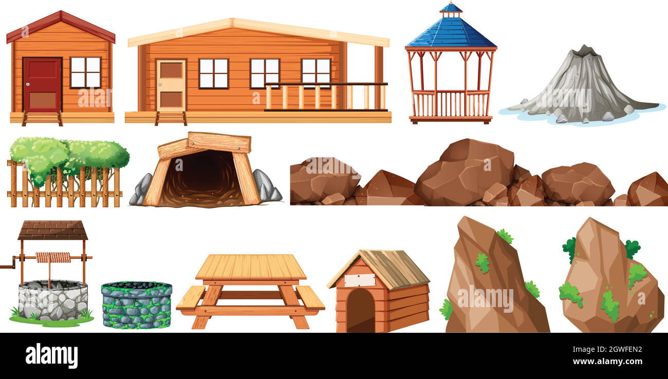 The rock house Stock Vector Images - Alamy