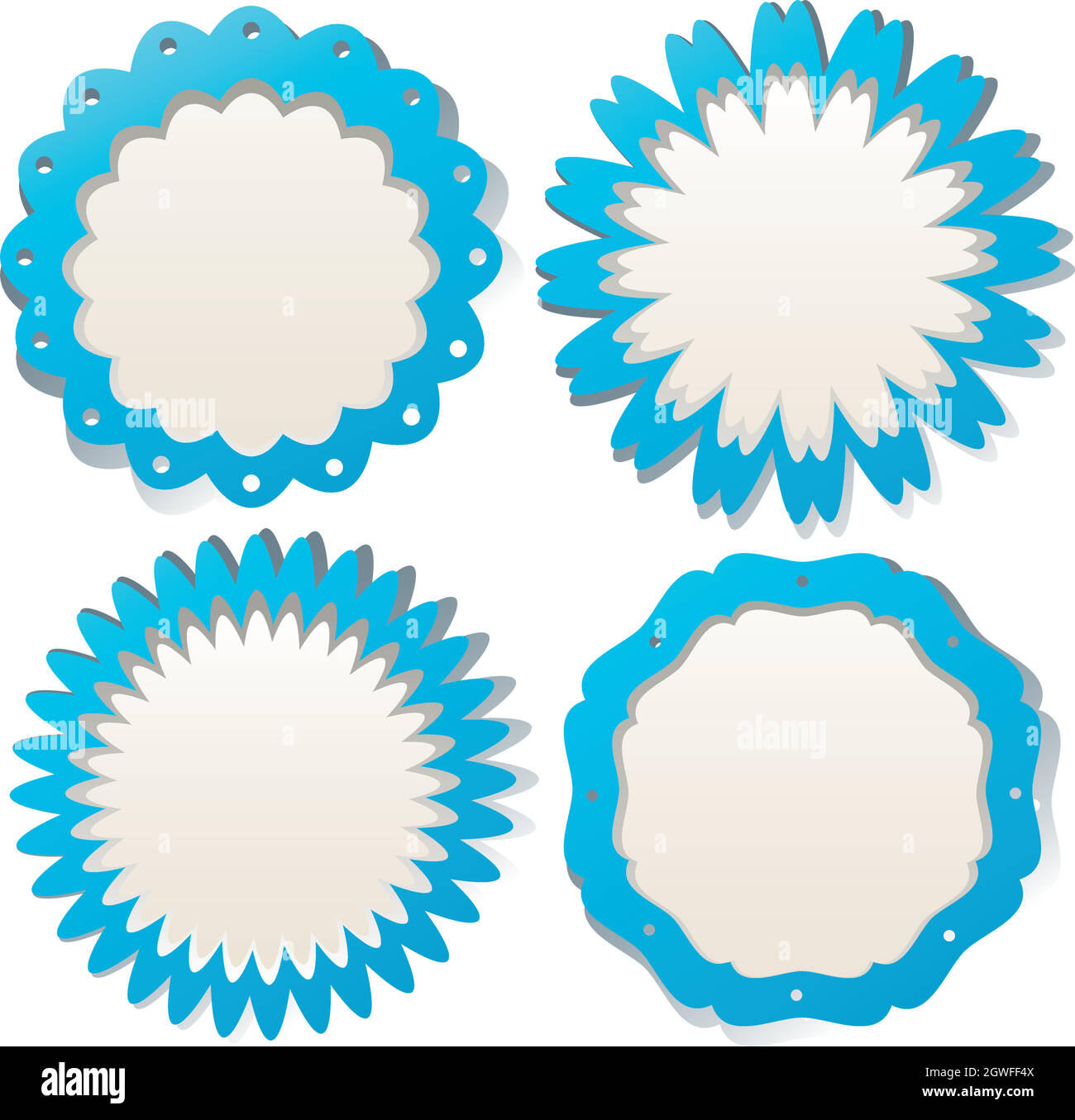 Blue flower border in Stock Vector Images - Alamy