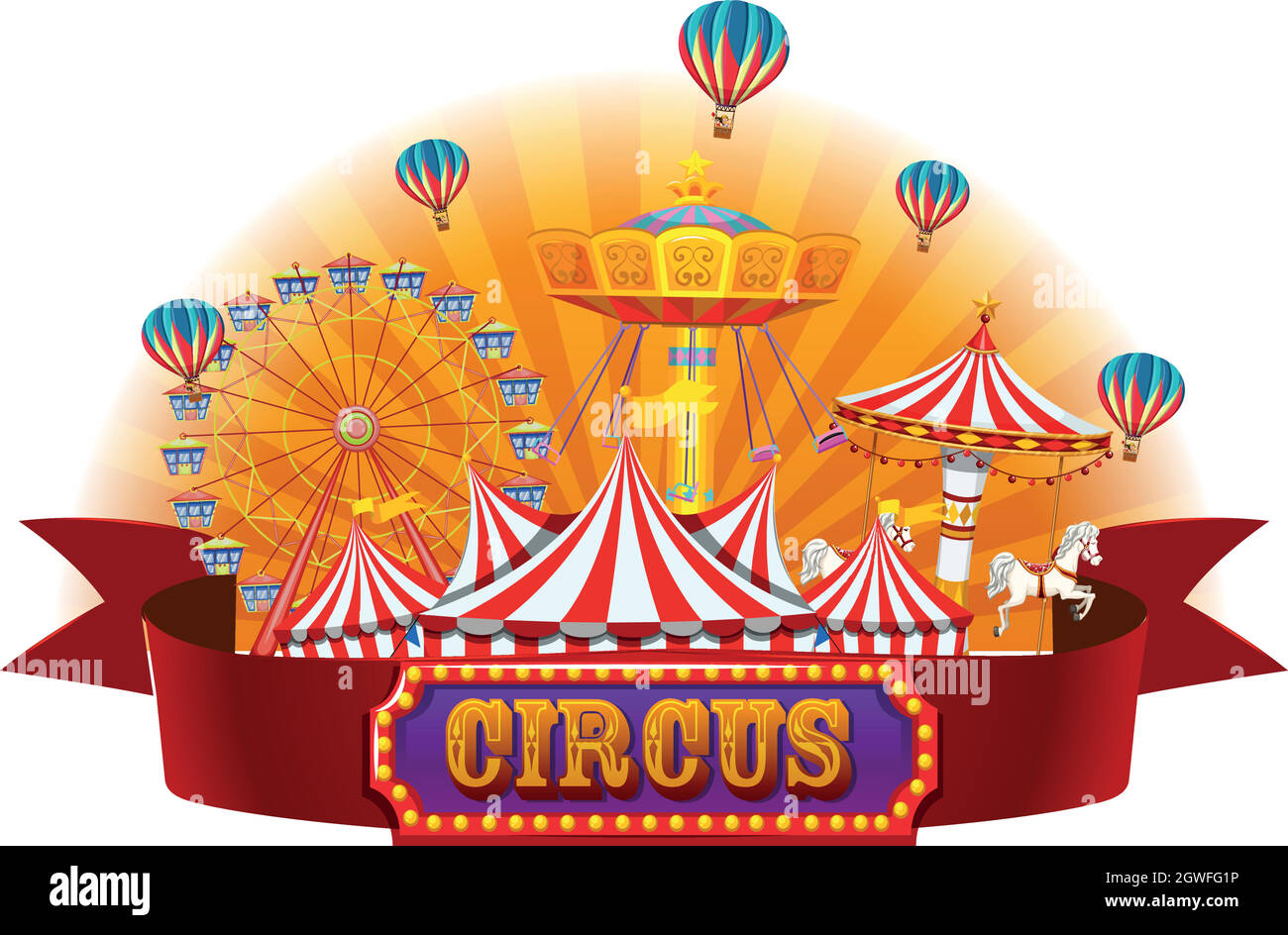 An isolated circus banner Stock Vector Image & Art - Alamy