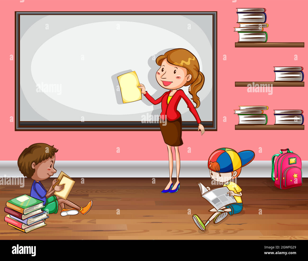 Woman teaching Stock Vector Images - Alamy