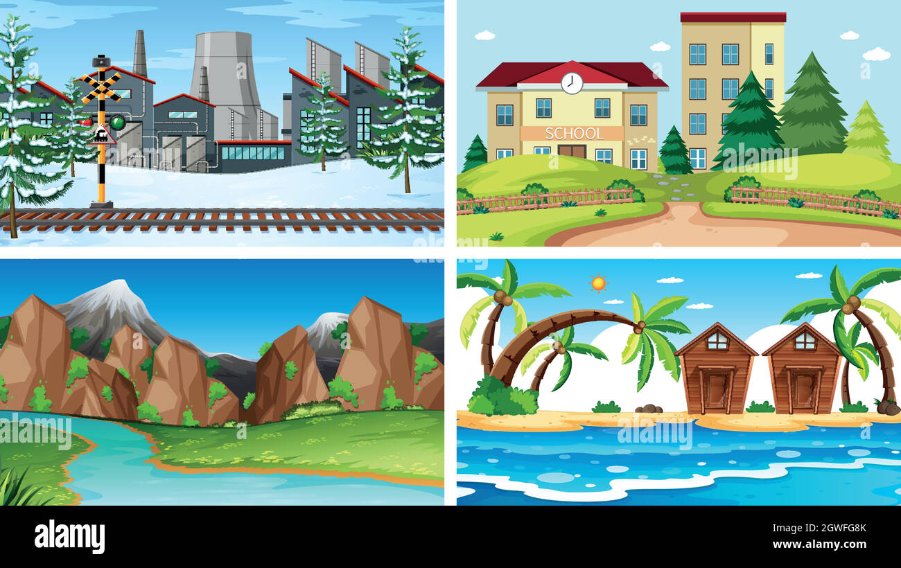 Set of different wallpaper Stock Vector Image & Art - Alamy