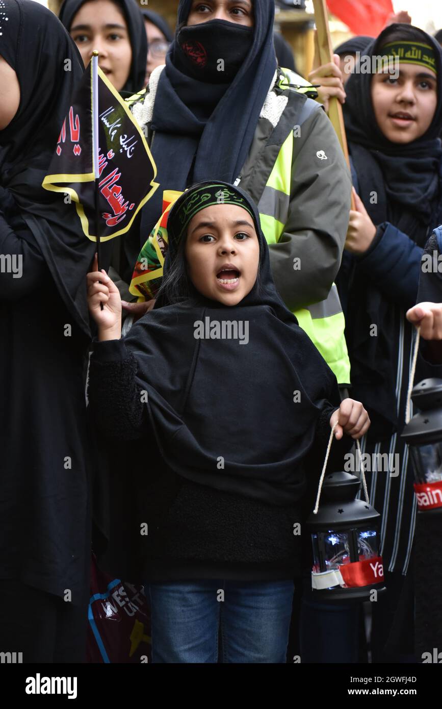 London, UK. 3 October 2021. Hundreds of Muslims march on London for the ...