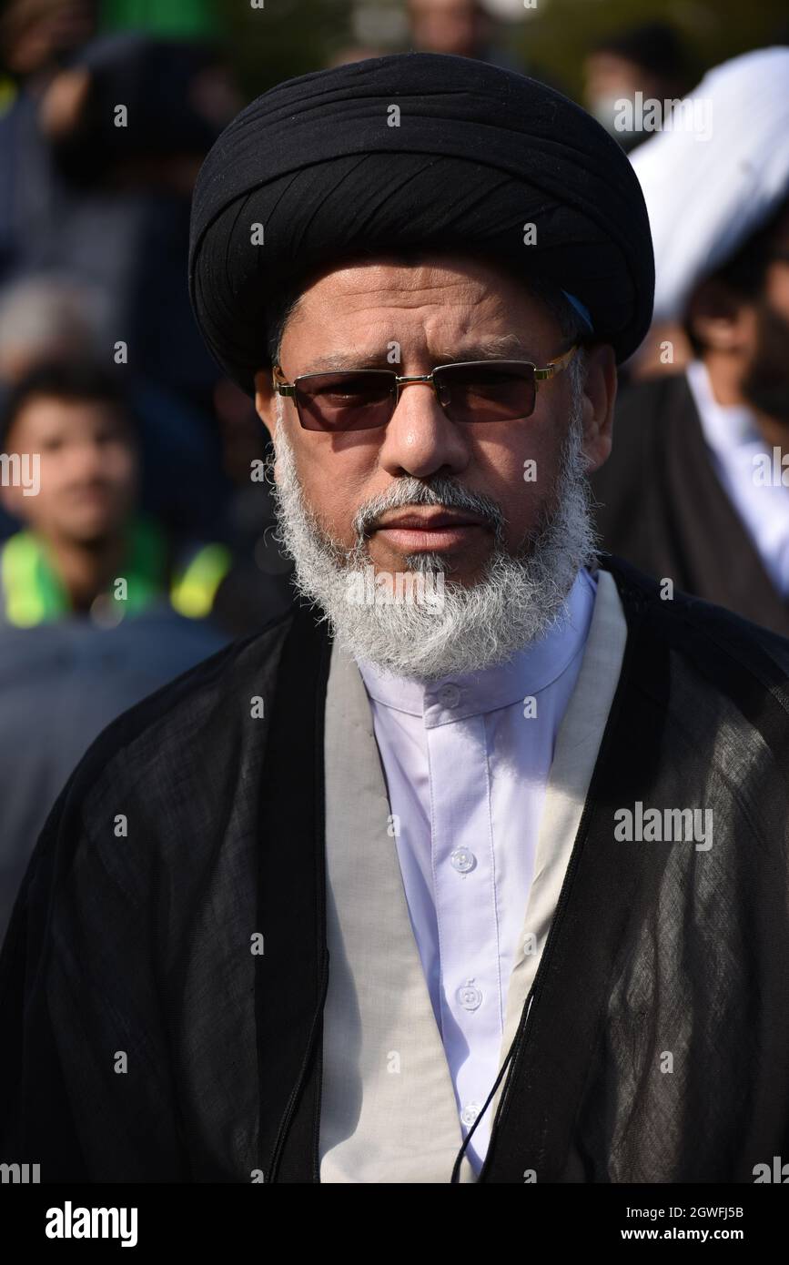 London, UK. 3 October 2021. Hundreds of Muslims march on London for the ...