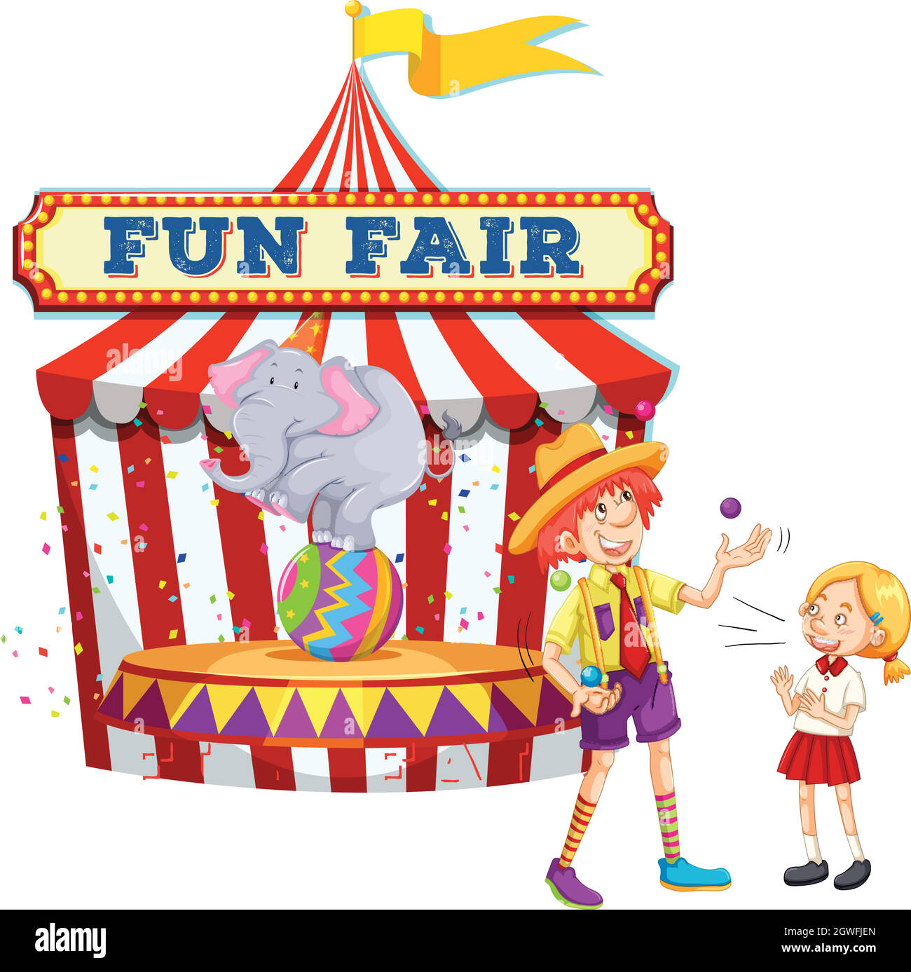 Fun Fair Show on White Background Stock Vector Image & Art - Alamy